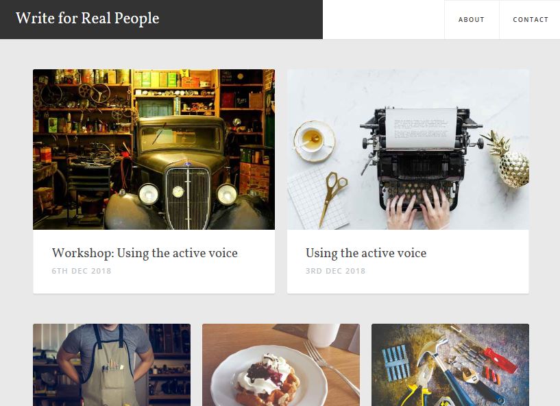 Write for Real People blog – Sarah de Mars